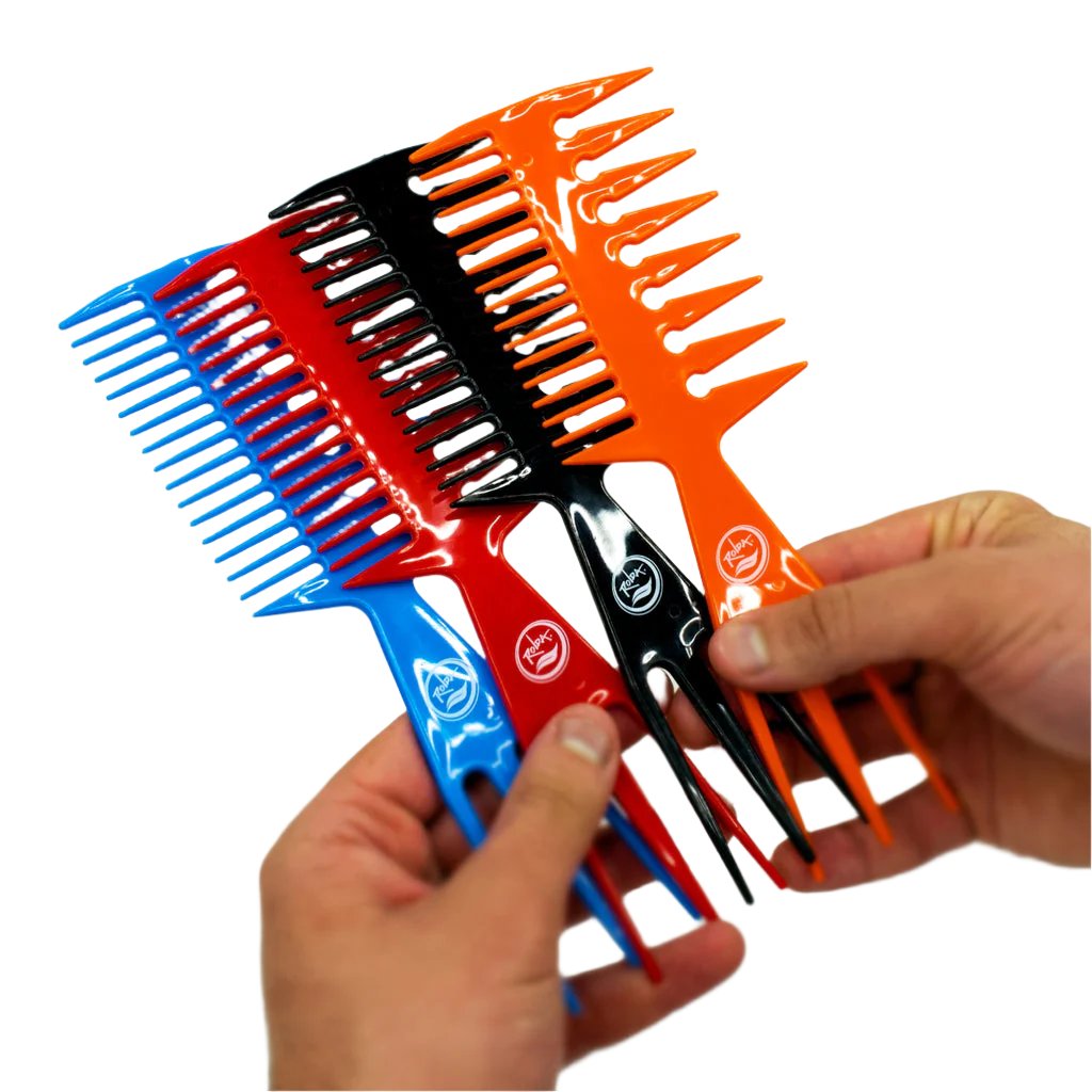 Rolda Barber Hair Multi-Styling Pick Fish Comb 3-in-1 Fish-tail Bone S ...